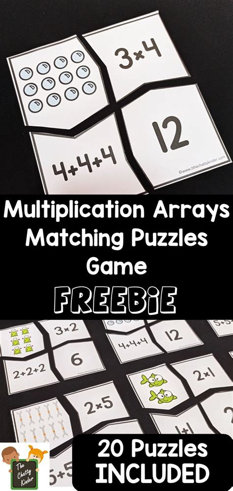 Multiplication Arrays Printable Puzzle Games The Chatty Kinder