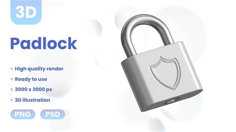 Premium Psd 3d Padlock