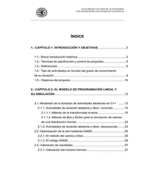 Capítulo 2 El Modelo De Programación Lineal Y Su Simulación