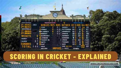 Scoring In Cricket Explained Cricket Resolved