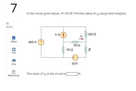 solved in the circuit given below r 50Ω find the value of