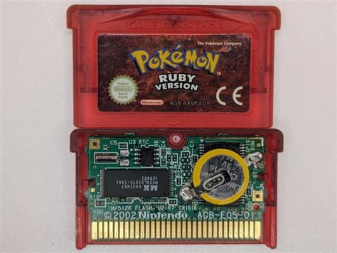 Genuine PokÉmon Ruby Gba New Battery Rtc Ok Tested And Authentic