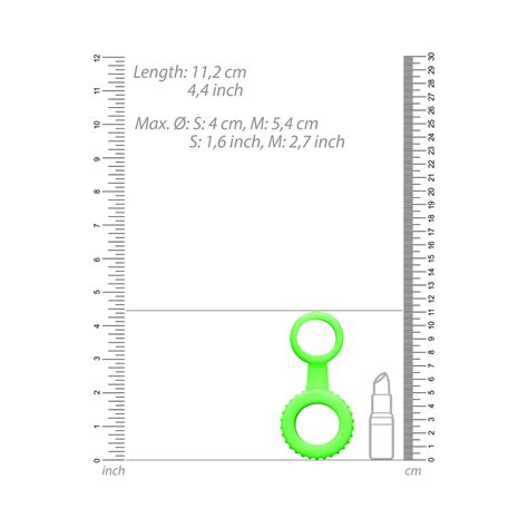 Ouch Glow Cock Ring And Ball Strap Glow In The Dark Green Shop