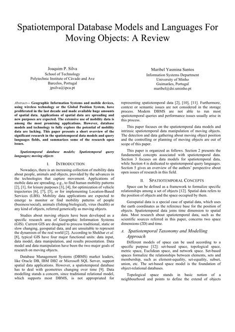 pdf spatiotemporal database models and languages for moving objects