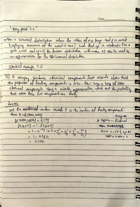 Solution Poisson As An Approximation To Binomial Distribution With