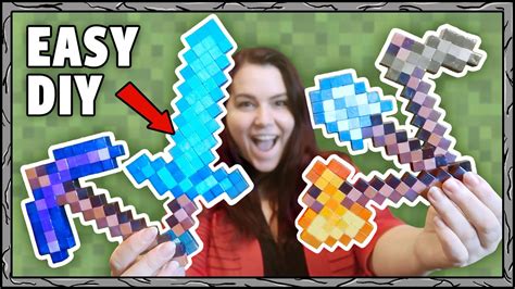How To Make MINECRAFT TOOLS Easy DIY YouTube