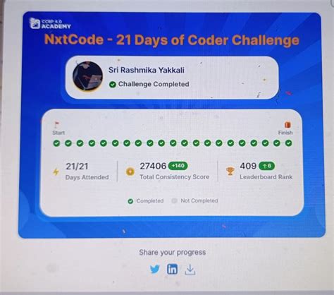 Yakkali Sri Rashmika On Linkedin Nxtwave Ccbp