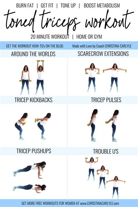 Quick Triceps Workout At Home For Tight Toned Arms Triceps Workout