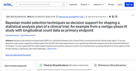 Bayesian Model Selection Techniques As Decision Support For Shaping A