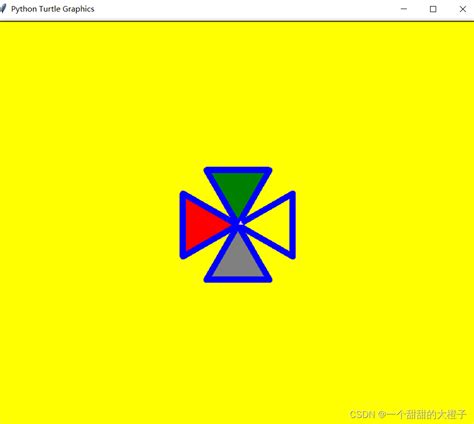 Python学习笔记用turtle画四个正三角形并填充不同颜色计算机二级题目 阿里云开发者社区