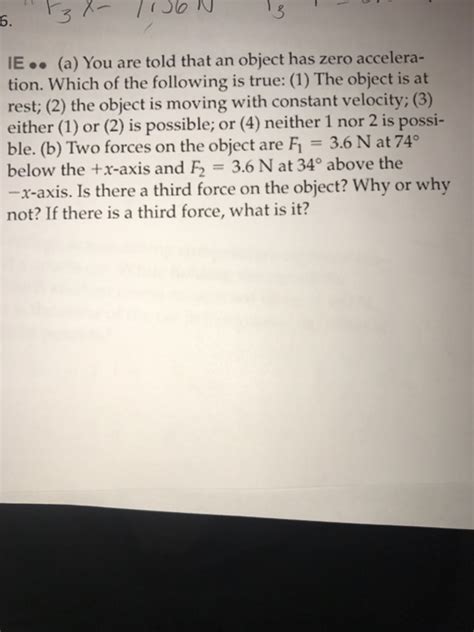 solved a you are told that an object has zero