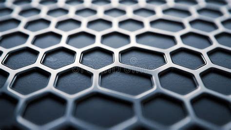 Metallic Hexagonal Grid Representing Geometric Pattern Creating