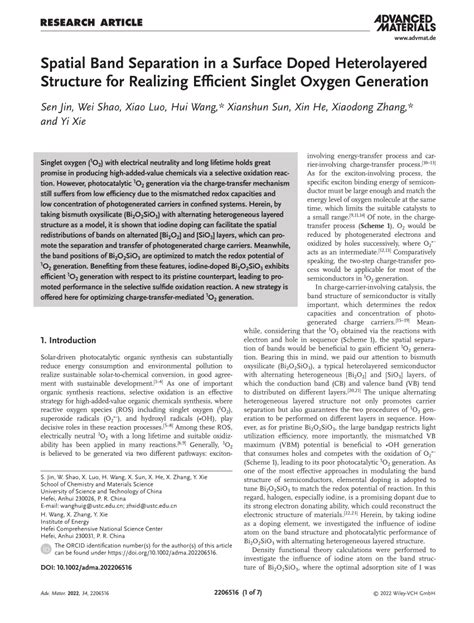 Spatial Band Separation In A Surface Doped Heterolayered Structure For Realizing Efficient