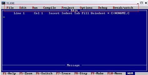 Basic It Corner Turbo C`s Main Menu