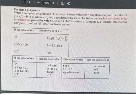 Solved Problem 1 33 Points Write A Complete Program In C