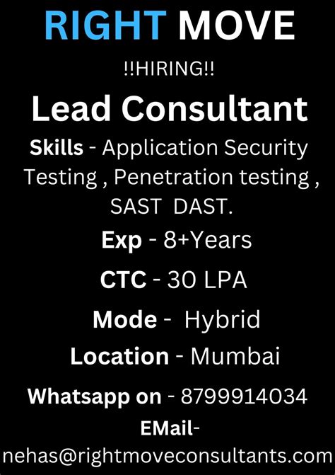 Neha S On Linkedin Applicationsecurity Penetrationtesting Sast Dast Consultant Hiring