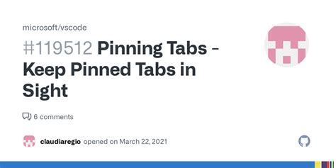 Pinning Tabs Keep Pinned Tabs In Sight Issue Microsoft Vscode GitHub