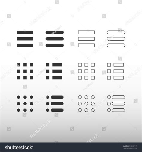 Website Menu Hamburger Icon Navigation Button Stock Vector Royalty