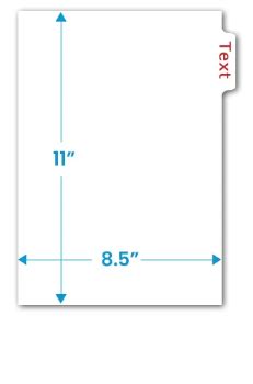Sheet Size Custom Side Tab Dividers