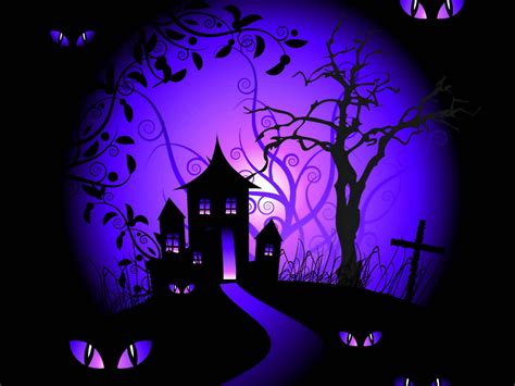 Download Cute Aesthetic Halloween Haunted House Wallpaper