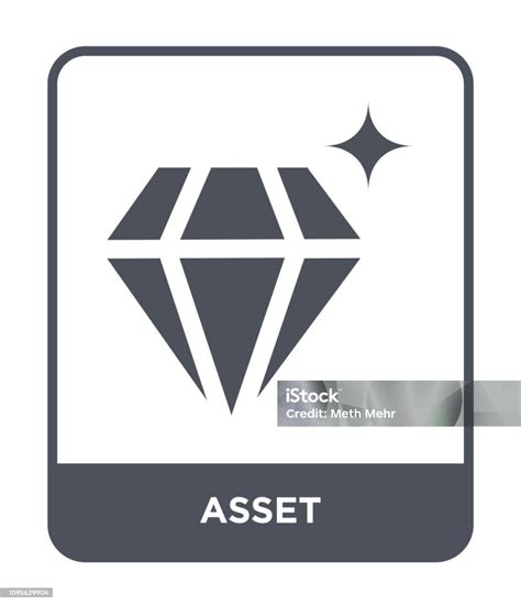 Assetsymbol Vektor Auf Weißem Hintergrund Gefüllt Asset Trendige Ikonen