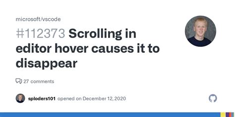 Scrolling In Editor Hover Causes It To Disappear Issue Microsoft Vscode GitHub