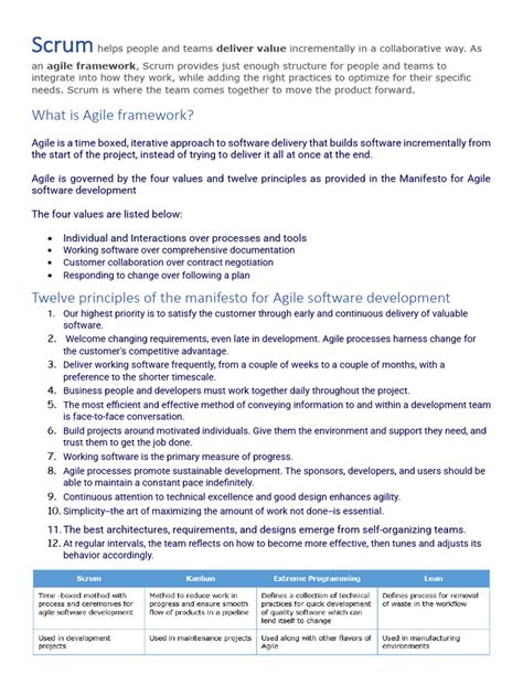 scrum pdf scrum software development agile software development