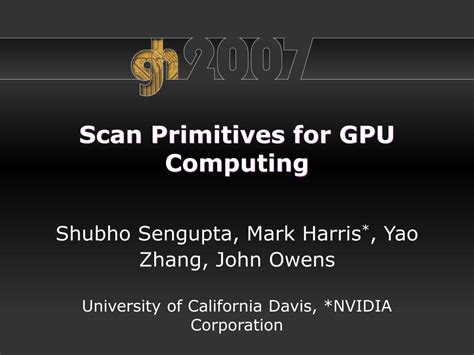 ppt scan primitives for gpu computing powerpoint presentation free download id 3789029