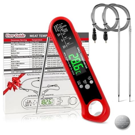 Digital Meat Thermometer For Cooking 2 In 1 Dual Probe Instant Read