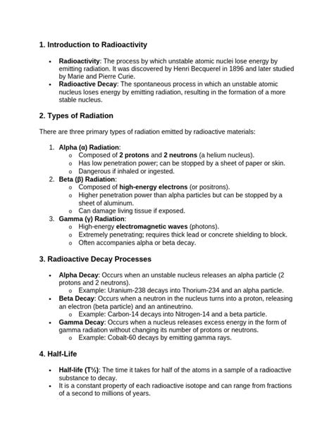 Notes On Physics Radioactivity Pdf Radioactive Decay Neutron