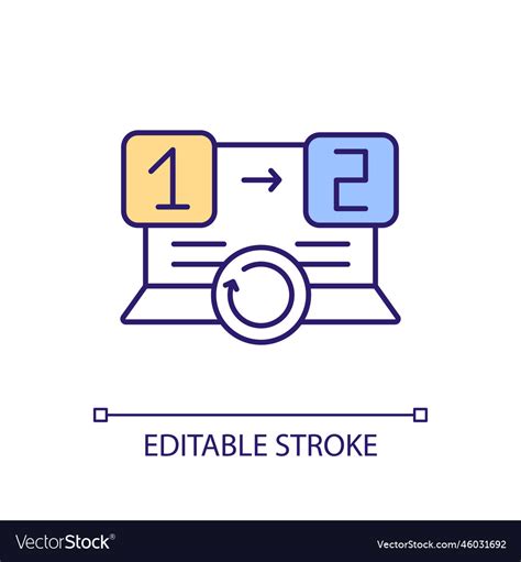 Upgrade Computer Software To Actual Version Rgb Vector Image