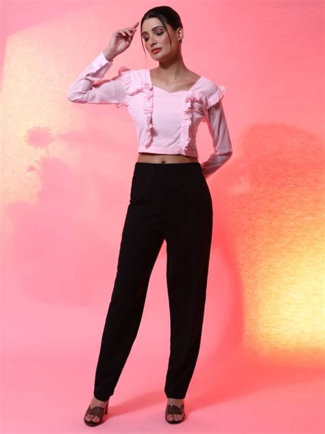 Plain Georgette Tops Sleeve Type Full Sleeves At Rs 250 Piece In