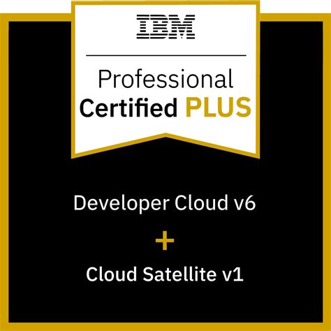 Ibm Certified Professional Developer V6 Plus Ibm Cloud Satellite V1 Specialty Credly