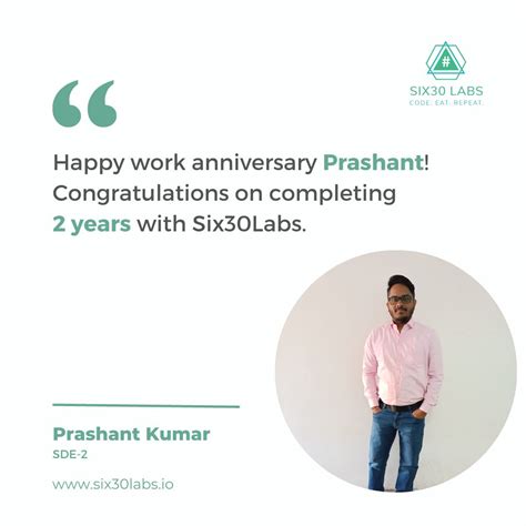 happy 2 year of work anniversary with six30labs 🎉 six30labs