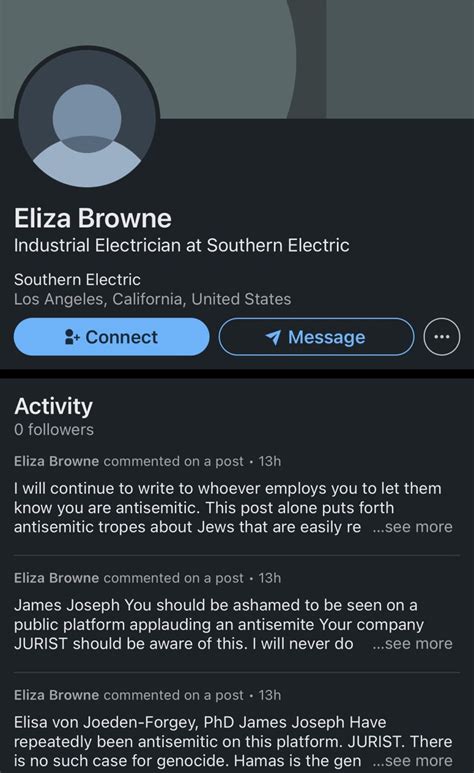 So The “person” Eliza Browne Who Has Been Smearing Me As An Anti Semite Because Of My Genocide