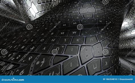 Black Computer Keyboard Abstract Background Stock Illustration