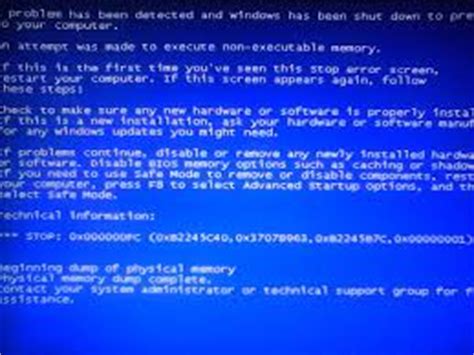 What Is The ATTEMPTED EXECUTE OF NOEXECUTE MEMORY Blue Screen