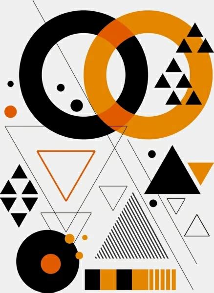 Abstract Background Modern Geometric Design Circles Triangles Decor Vectors Graphic Art Designs