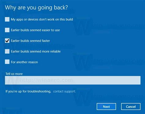 How To Go Back To The Previous Build In Windows 10