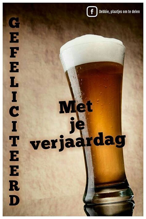 Verjaardagskaart Man Met Groot Glas Bier Kaartje2go