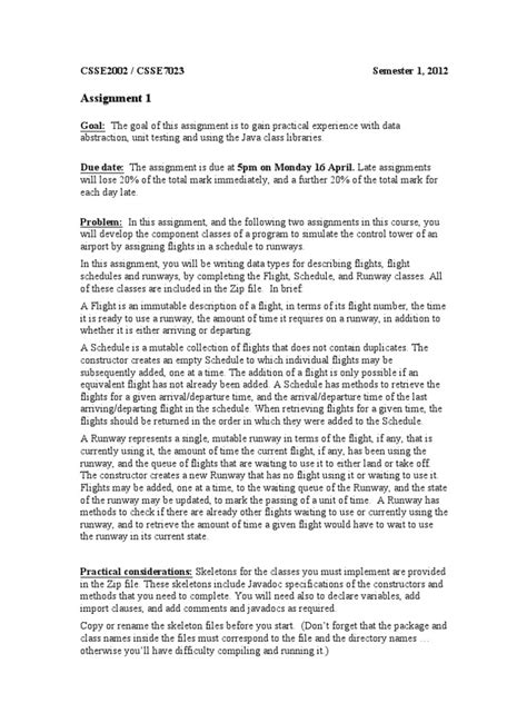 Assignment 1 Pdf Class Computer Programming Constructor Object