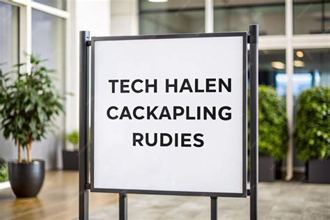 tech hackathon coding challenge rules signage mockup for custom designs premium ai generated image