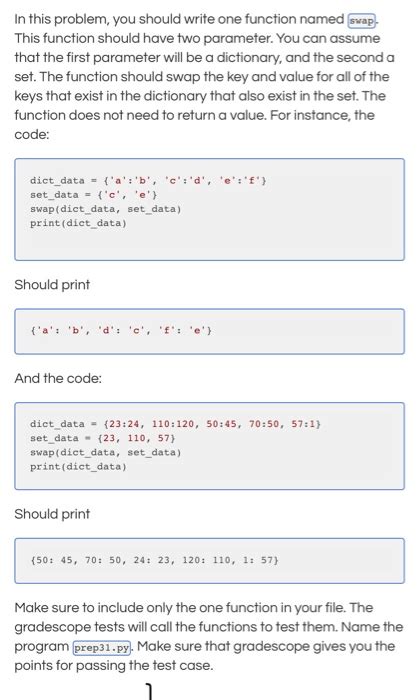 solved in this problem you should write one function named