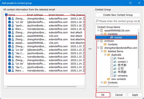 how to bulk add contacts to contact group in outlook