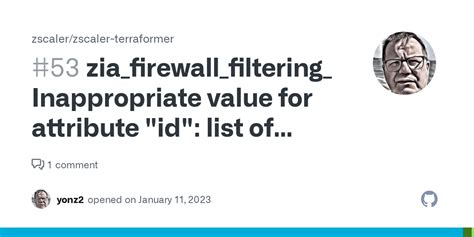 Ziafirewallfilteringruletf Inappropriate Value For Attribute Id