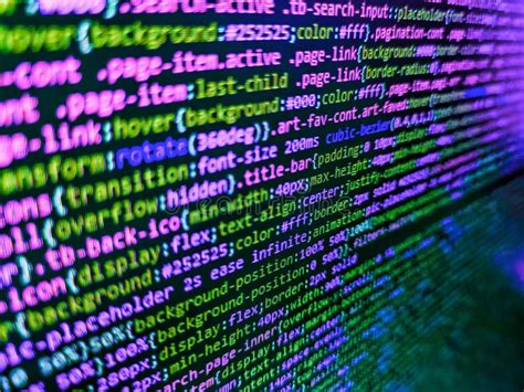 Application Web Source Code On Monitor Letters Chars And Digits