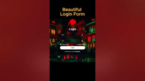 Beautiful Animated Login Form Html And Css Loginform Htmlcss Htmlandcss Animatedform Short