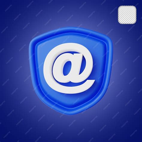 Premium Psd Shield Email Security Icon 3d Illustration