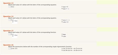 Solved Question Match Each Value Of X Below With The Chegg Com