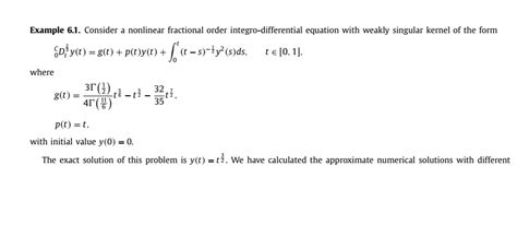 calculus and analysis how can i solve a nonlinear fractional order integro differential